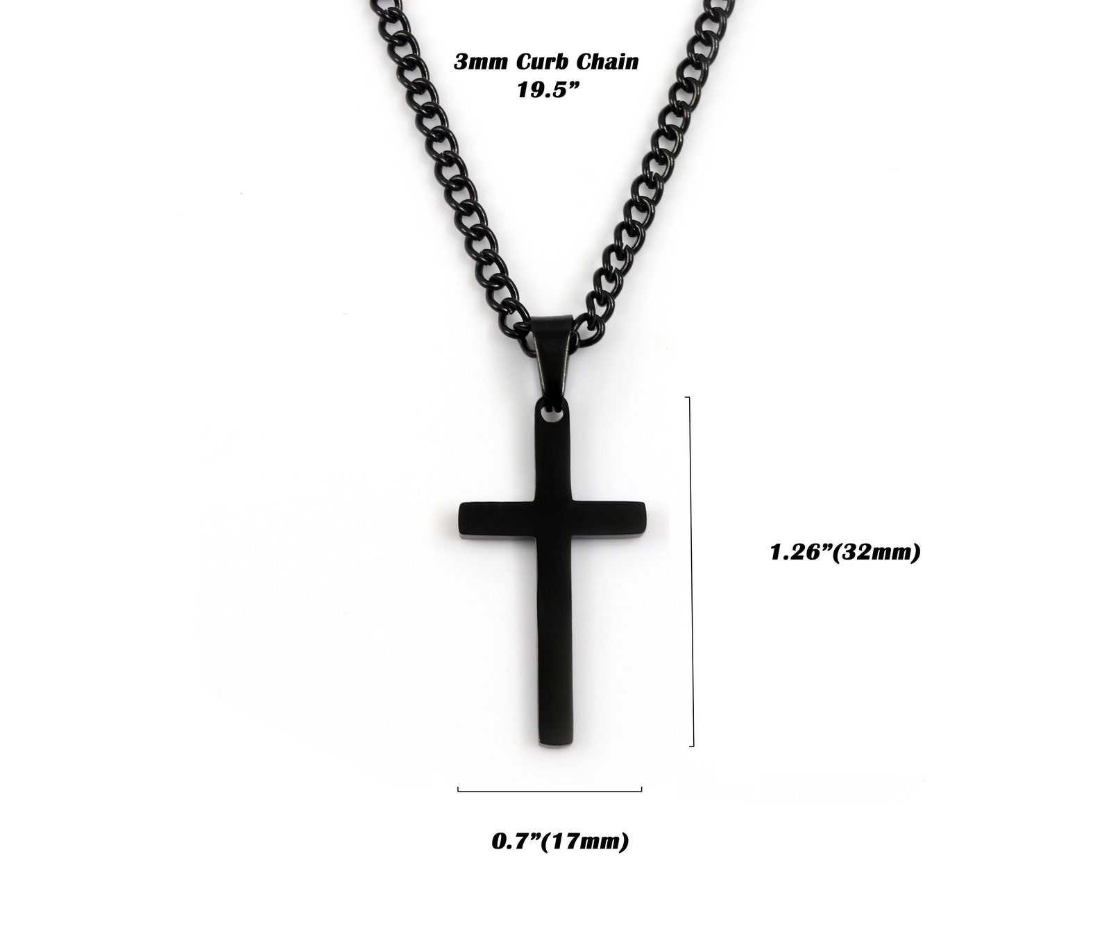 Customized Cross Necklace Engraved Cross Necklace Men's - Etsy