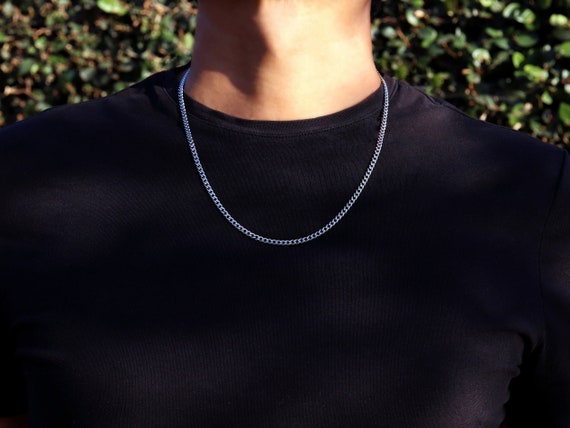 Men's Chain Necklace Boys Chain Necklace Waterproof - Etsy