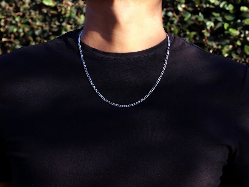 Men's Chain Necklace Boys Chain Necklace Waterproof - Etsy