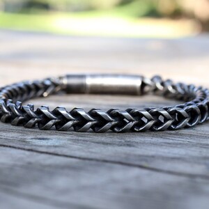 Mens Bracelet, Chain Bracelet, Retro Magnetic Clasp Stainless Steel ...