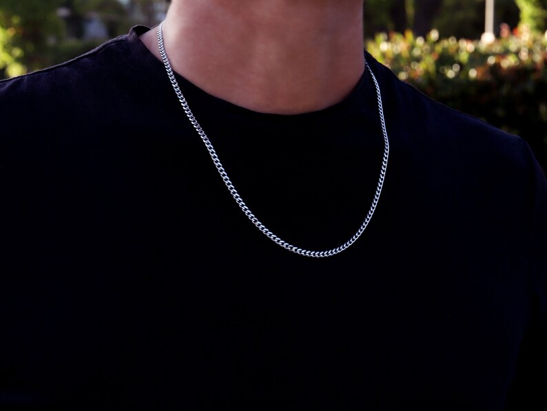 Men's Chain Necklace Boys Chain Necklace Waterproof - Etsy