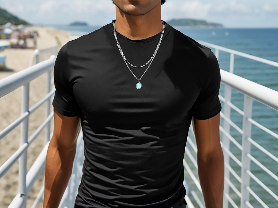 Mens Necklace, Men's Stone Pendant, Turquoise Pendant Necklace ...