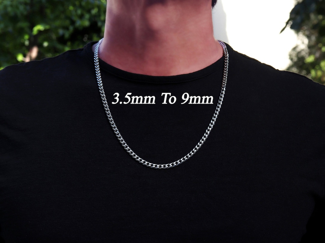 Miami Cuban Chain, Cuban Link Chain, Mens Chain Necklace, Waterproof ...