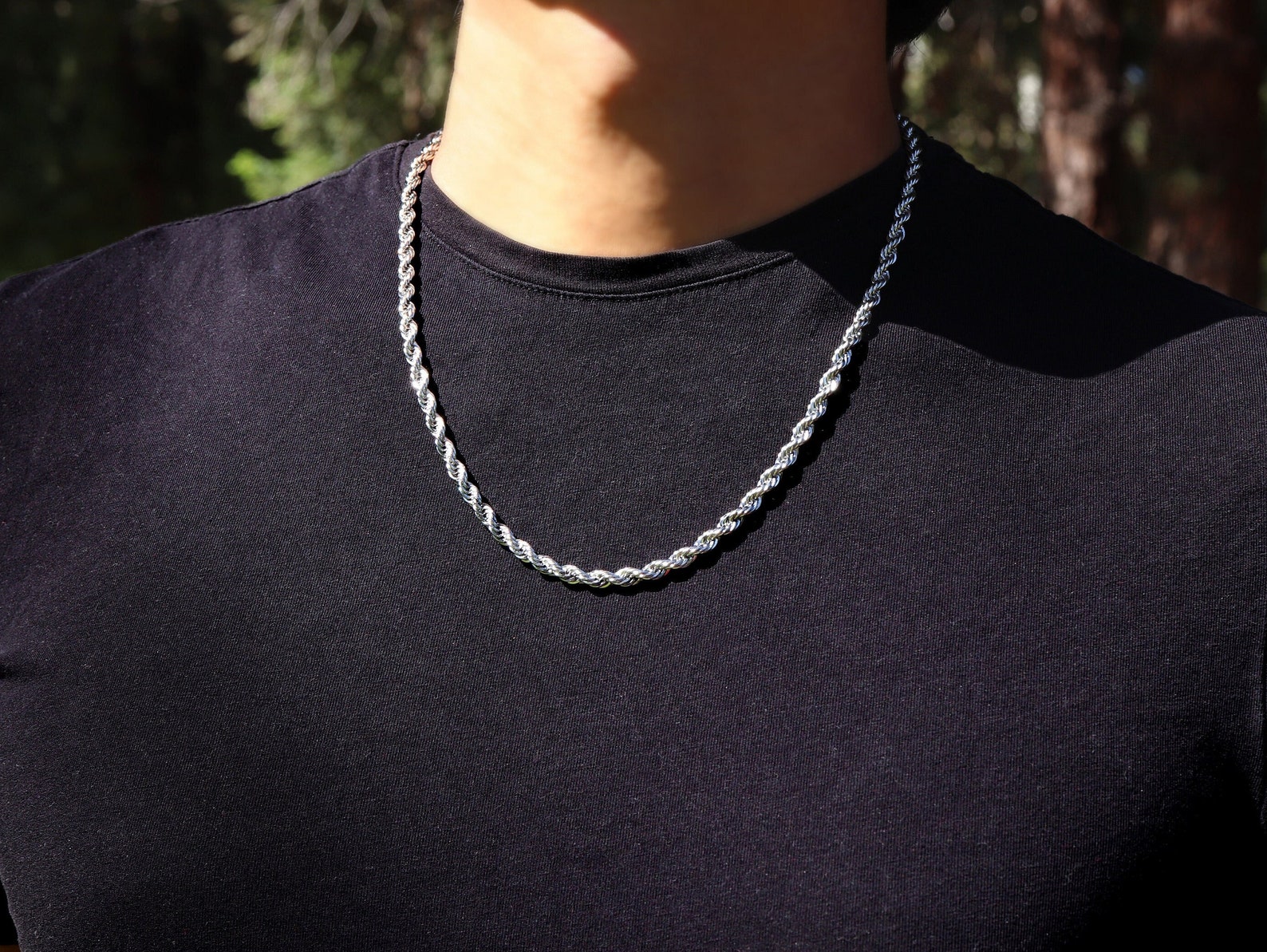 Men's Chain Necklace Men's Necklace Rope Chain - Etsy