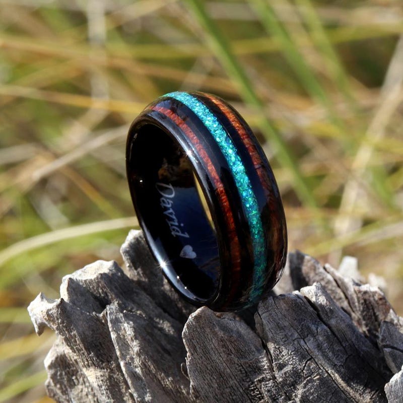 Mens Promise Ring Black - Etsy