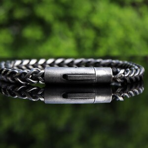 Mens Bracelet Chain Bracelet Retro Magnetic Clasp Stainless - Etsy