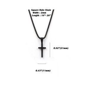 Small Cross Necklace for Men, Stainless Steel Silver Cross Necklaces ...