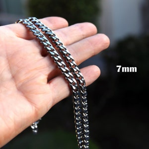 Cuban Link Chain Necklace With Custom Tag Personalized Initial Necklace ...