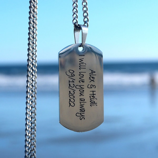 Mens Customized Necklace - Etsy