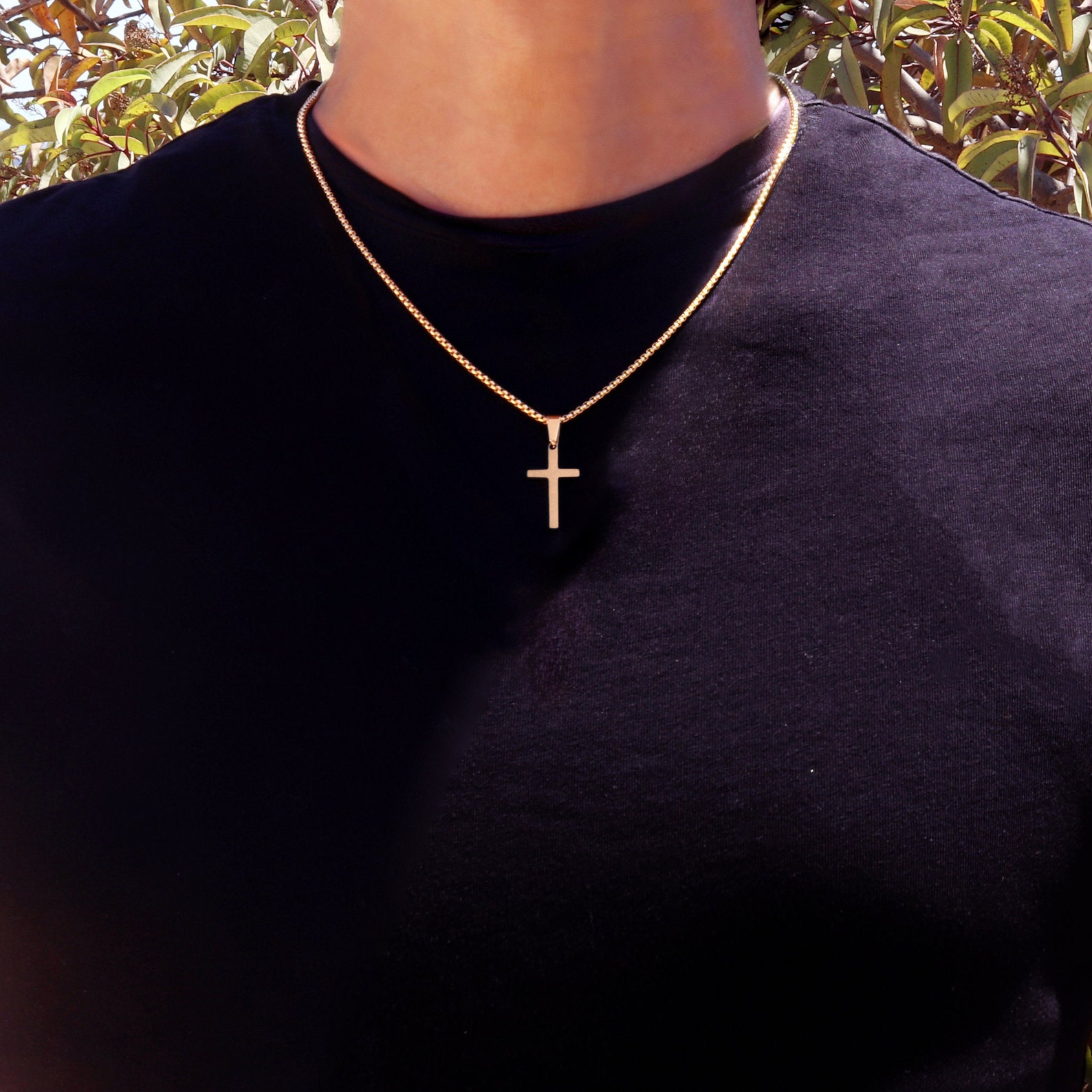 Cross Necklace for Boy, Engraved Name Necklace, Kids Cross Pendant ...