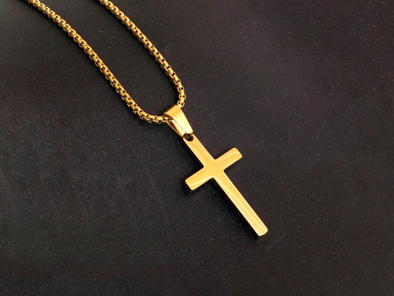 Personalized Cross Necklace Engraved Necklace Men's - Etsy
