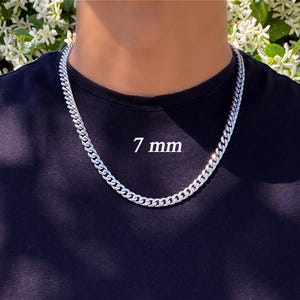 Cuban Link Chain Necklace With Custom Tag Personalized Initial Necklace ...