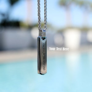 Engraved Necklace for Men, Personalized Engraved Necklace, Customized ...