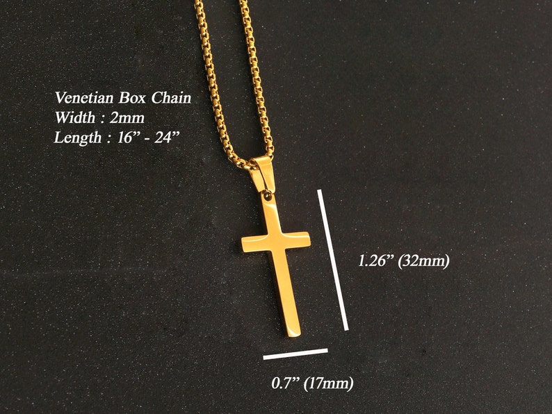 Personalized Cross Necklace Engraved Necklace Men's - Etsy