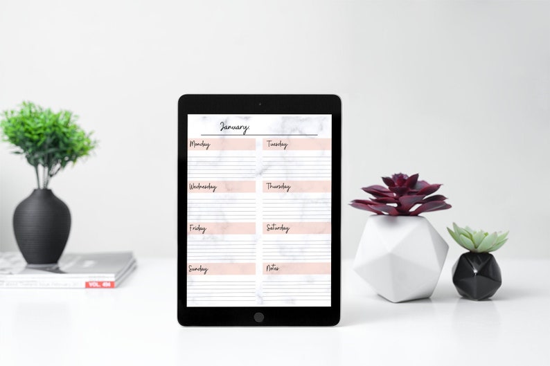 Digital Weekly Planner, Weekly Planner Printable, Undated Weekly ...