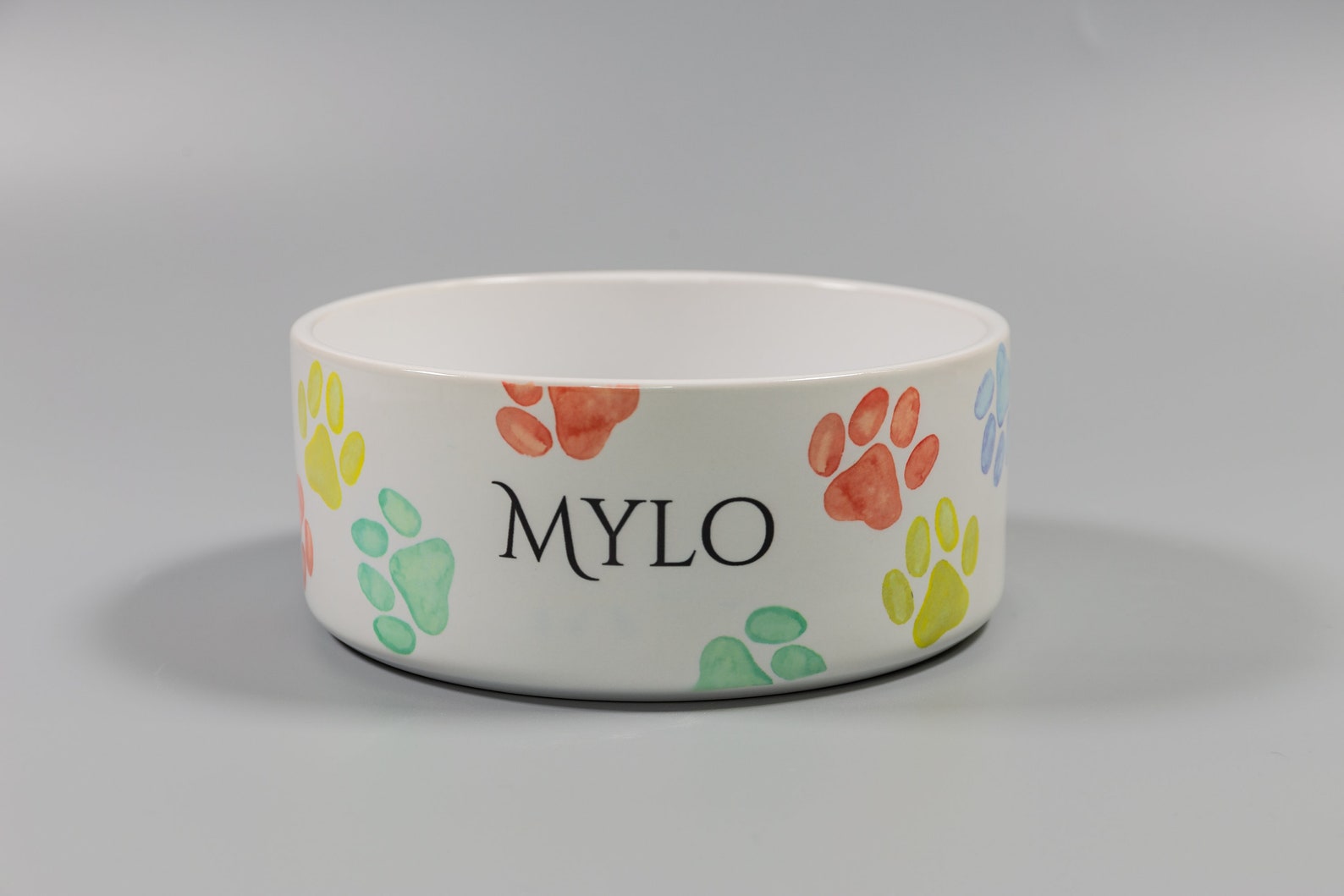 Personalized Ceramic Pet Bowl: Paw Print Design - Etsy UK