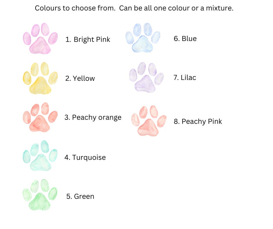 Personalized Ceramic Pet Bowl: Paw Print Design - Etsy UK