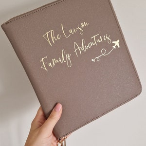Personalised Travel Organiser, Travel Wallet, Family Holiday Folder ...
