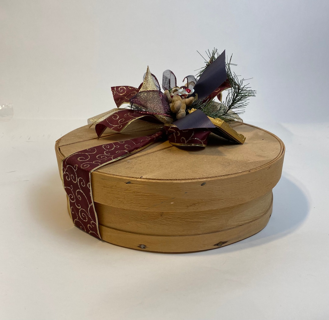 11 Round Shaker Style Wood Box - Etsy