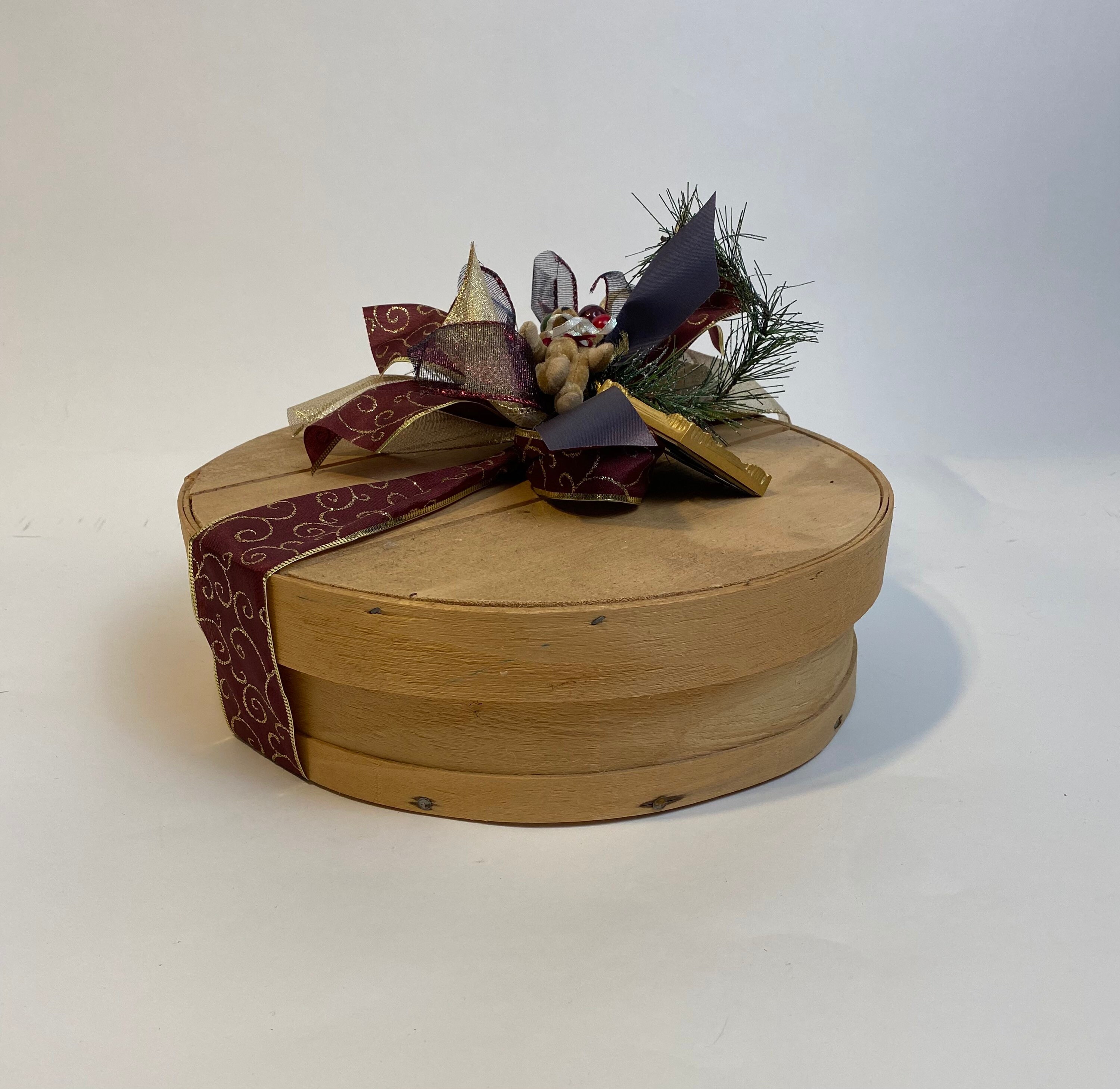 11 Round Shaker Style Wood Box - Etsy