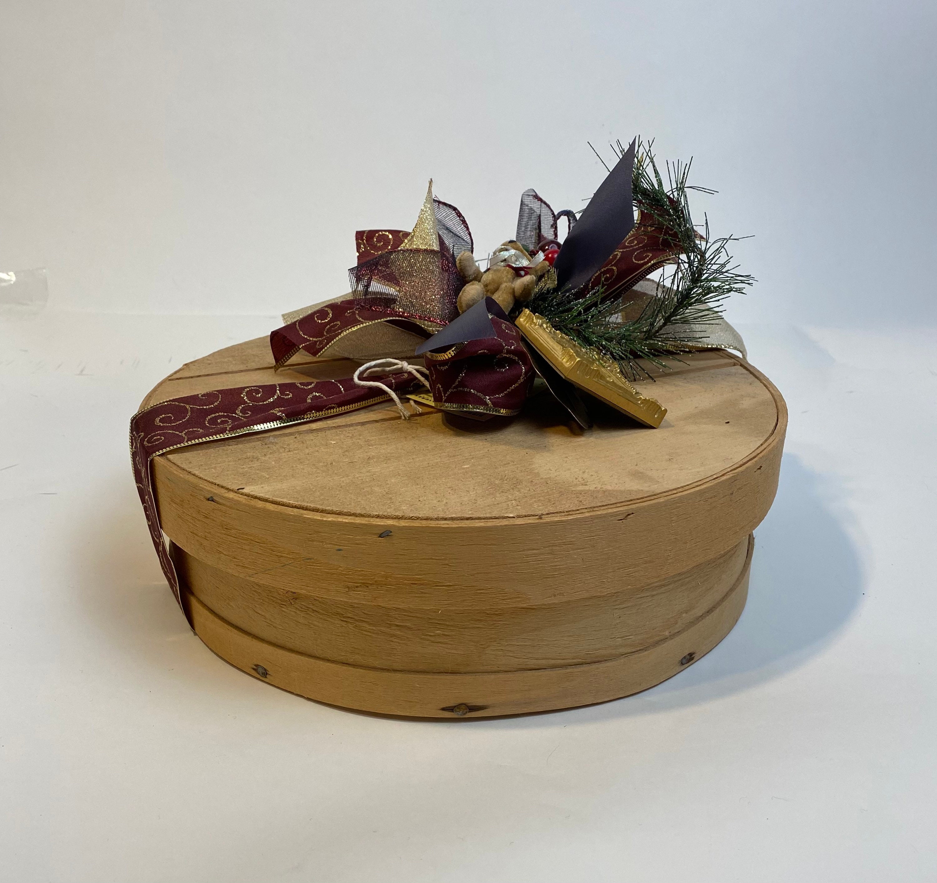 11 Round Shaker Style Wood Box - Etsy