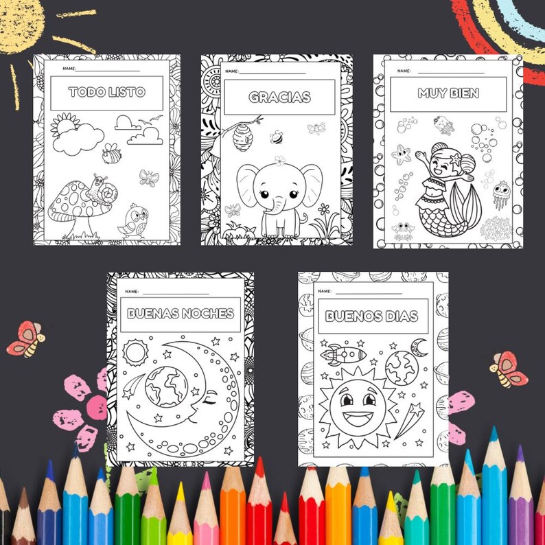 10 Spanish Coloring Pages for Preschoolers Printable PDF Perfect for ...