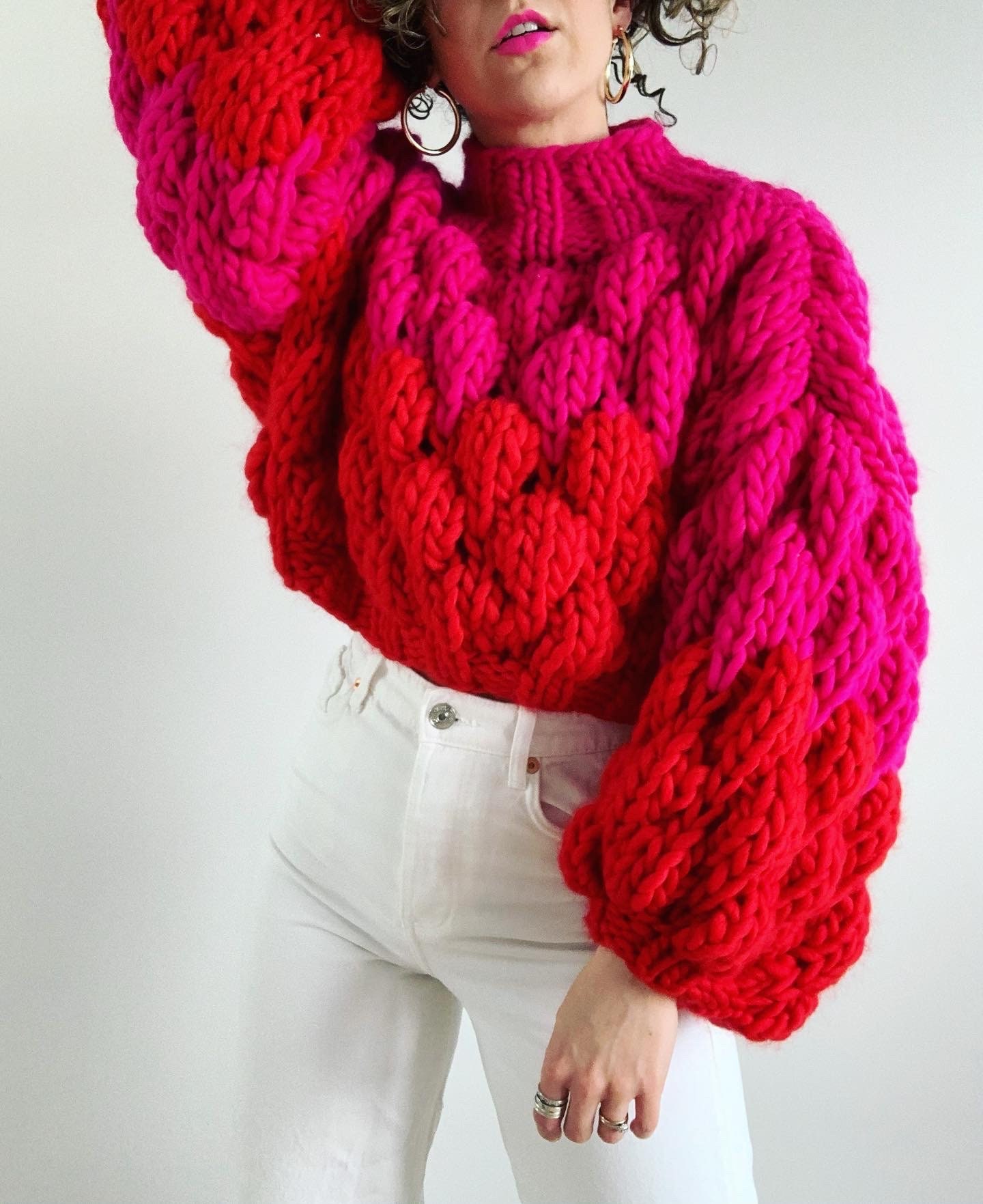 The Bubble Jumper Knitting Pattern | Etsy UK