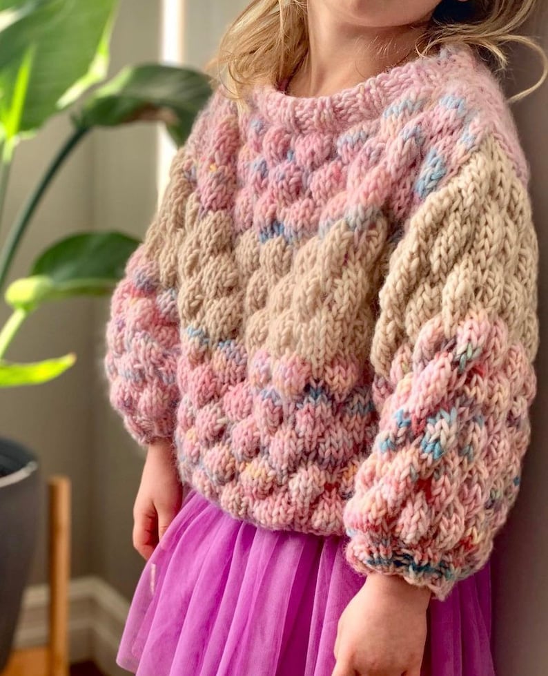 The Mini Bubble Jumper Knitting Pattern - Etsy