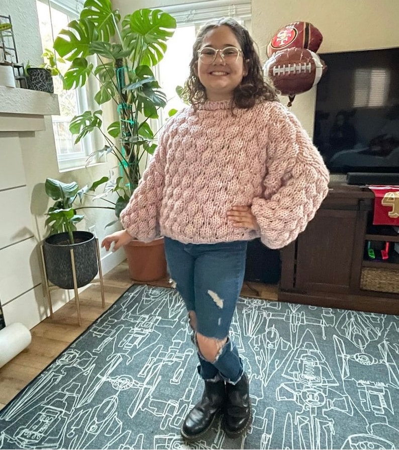 The Mini Bubble Jumper Knitting Pattern - Etsy