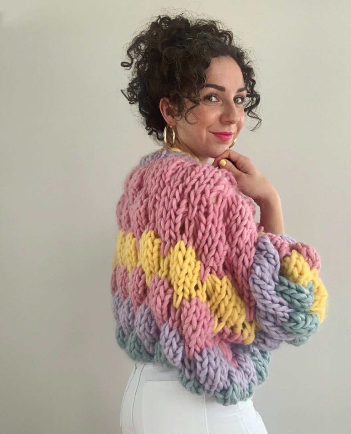 The Bubble Jumper Knitting Pattern | Etsy UK