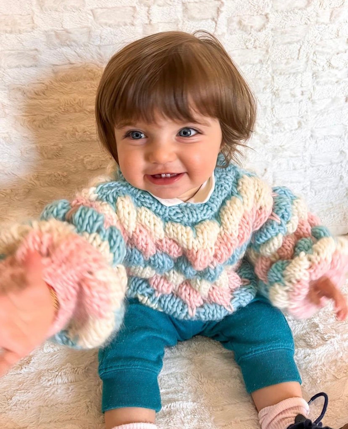 The Mini Bubble Jumper Knitting Pattern | Etsy