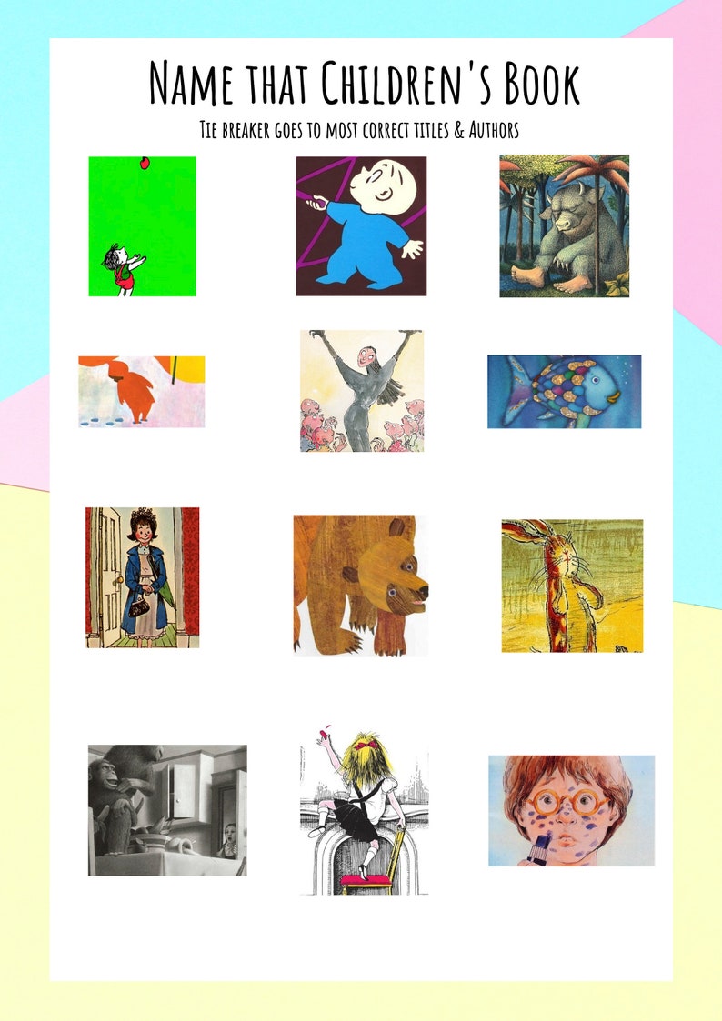 Name That Children's Book Baby Shower Game - Etsy