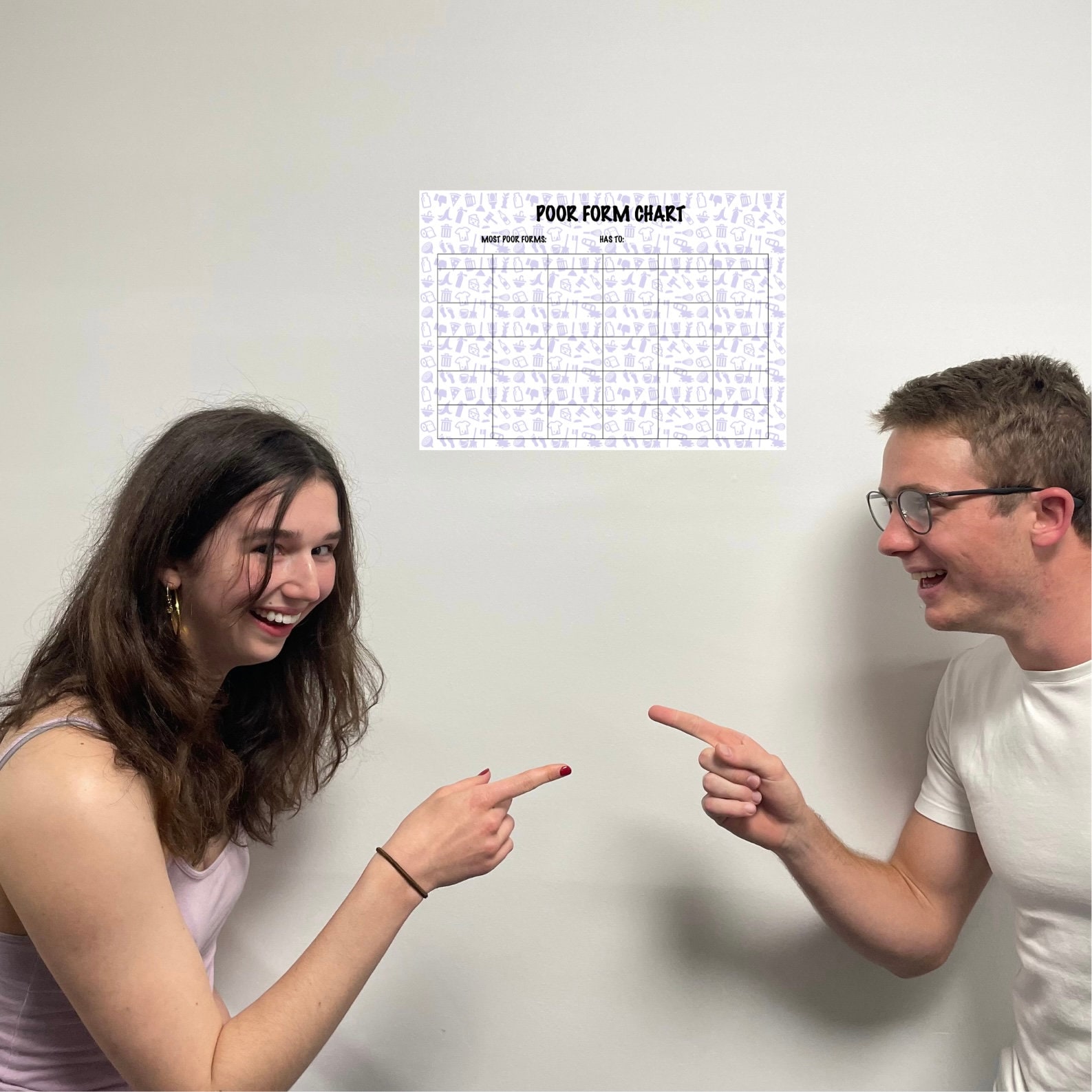 A4 POOR FORM CHART Perfect for Holding Your University Flatmates ...