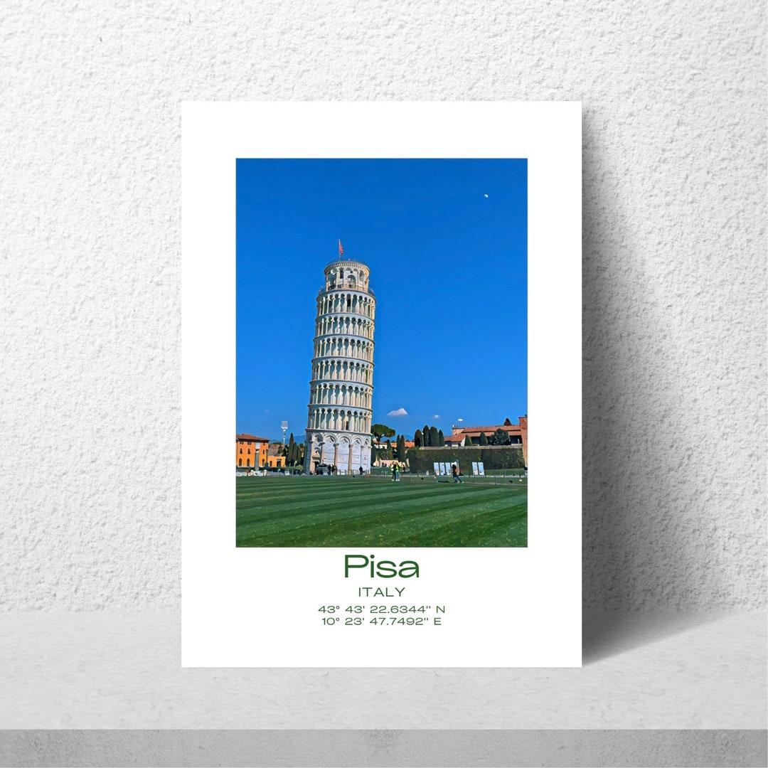 Printable A4 Travel Poster Pisa - Etsy UK