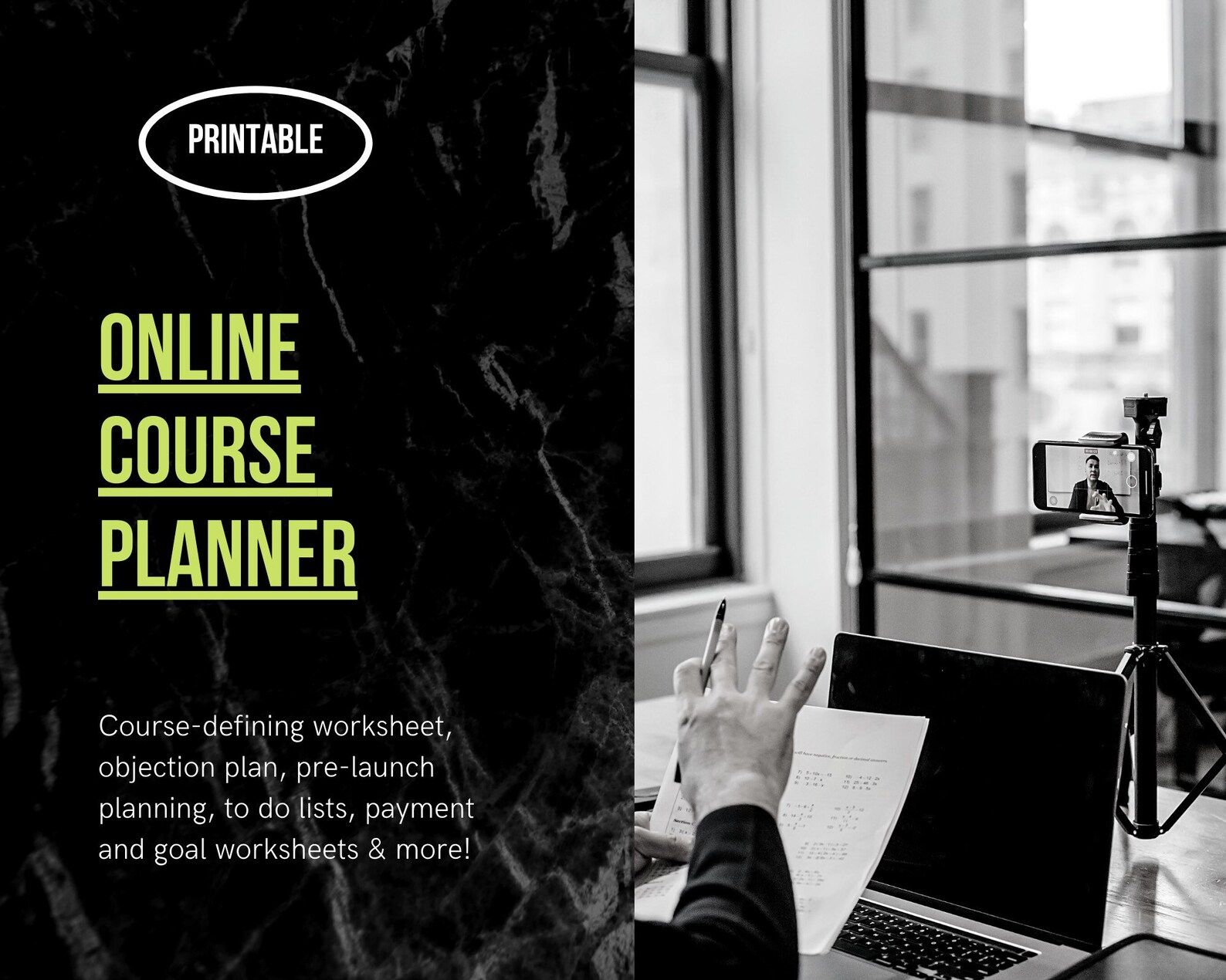 Printable Online Course Planner - Course Creation and Launch Strategy ...