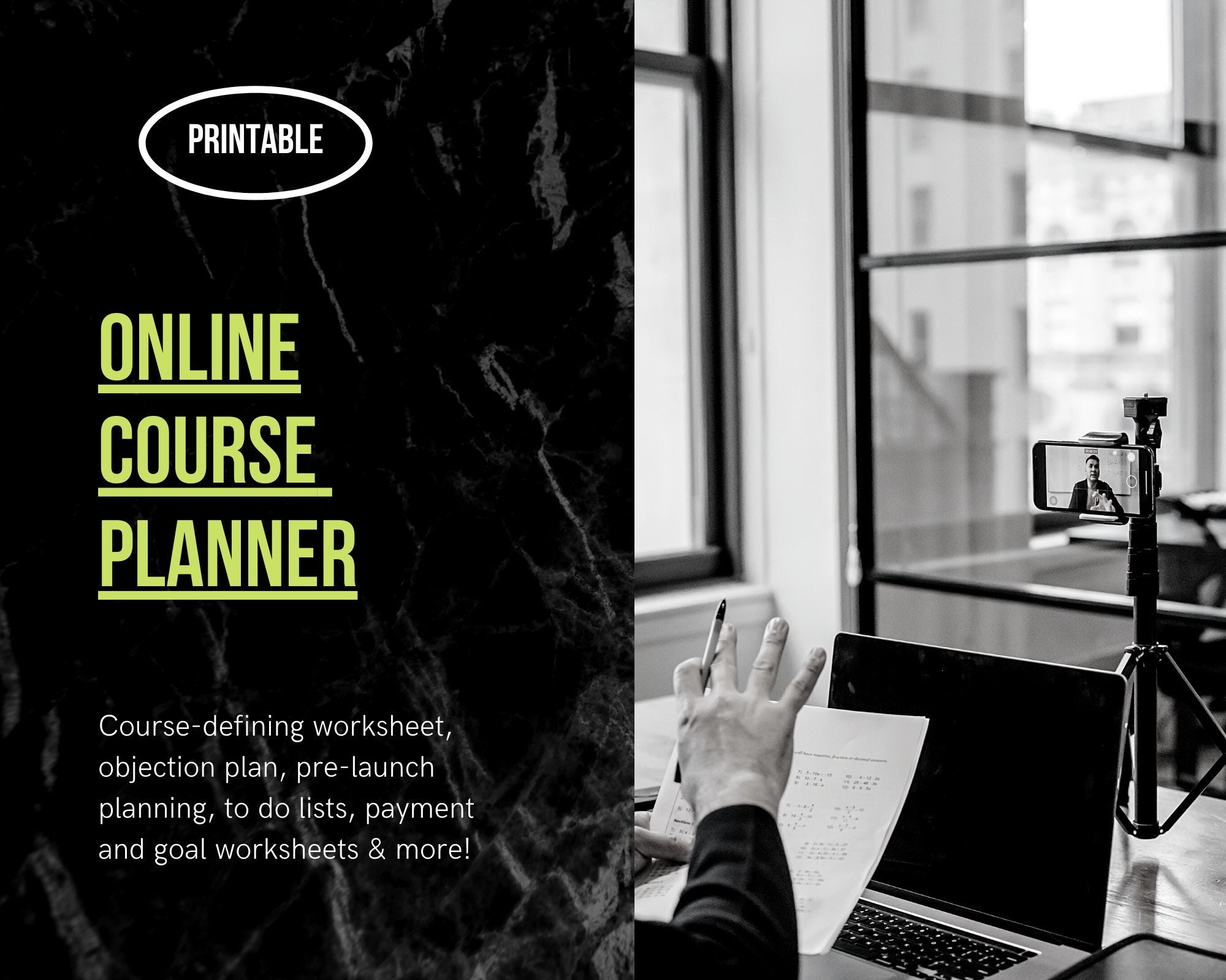 Printable Online Course Planner - Course Creation and Launch Strategy ...
