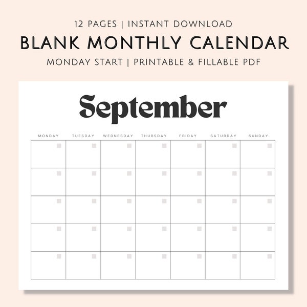 Retro Calendar - Etsy