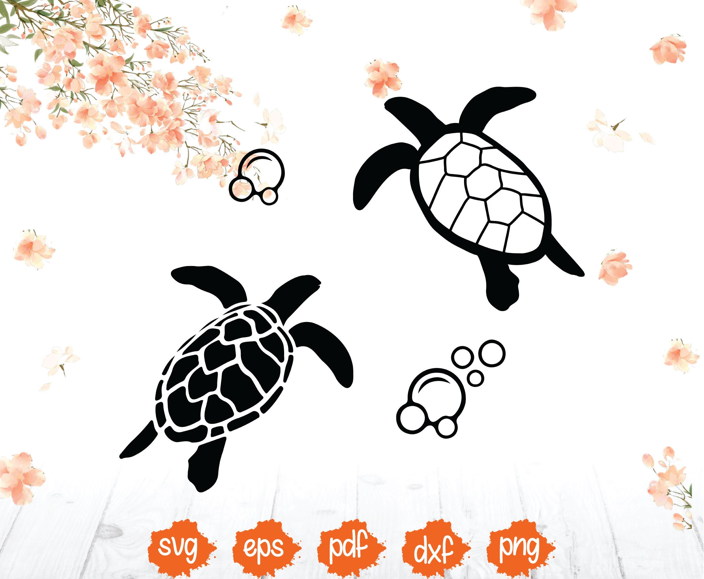 Sea Turtle SVG, Ocean Turtle Svg, Tortoise Svg, Ocean Animal SVG, PNG ...