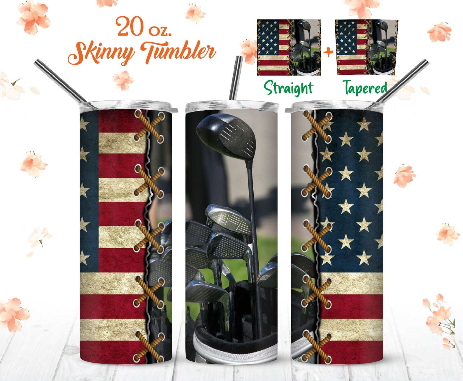 Patriotic Golf Bag American Flag Sublimation Designs Downloads - Etsy