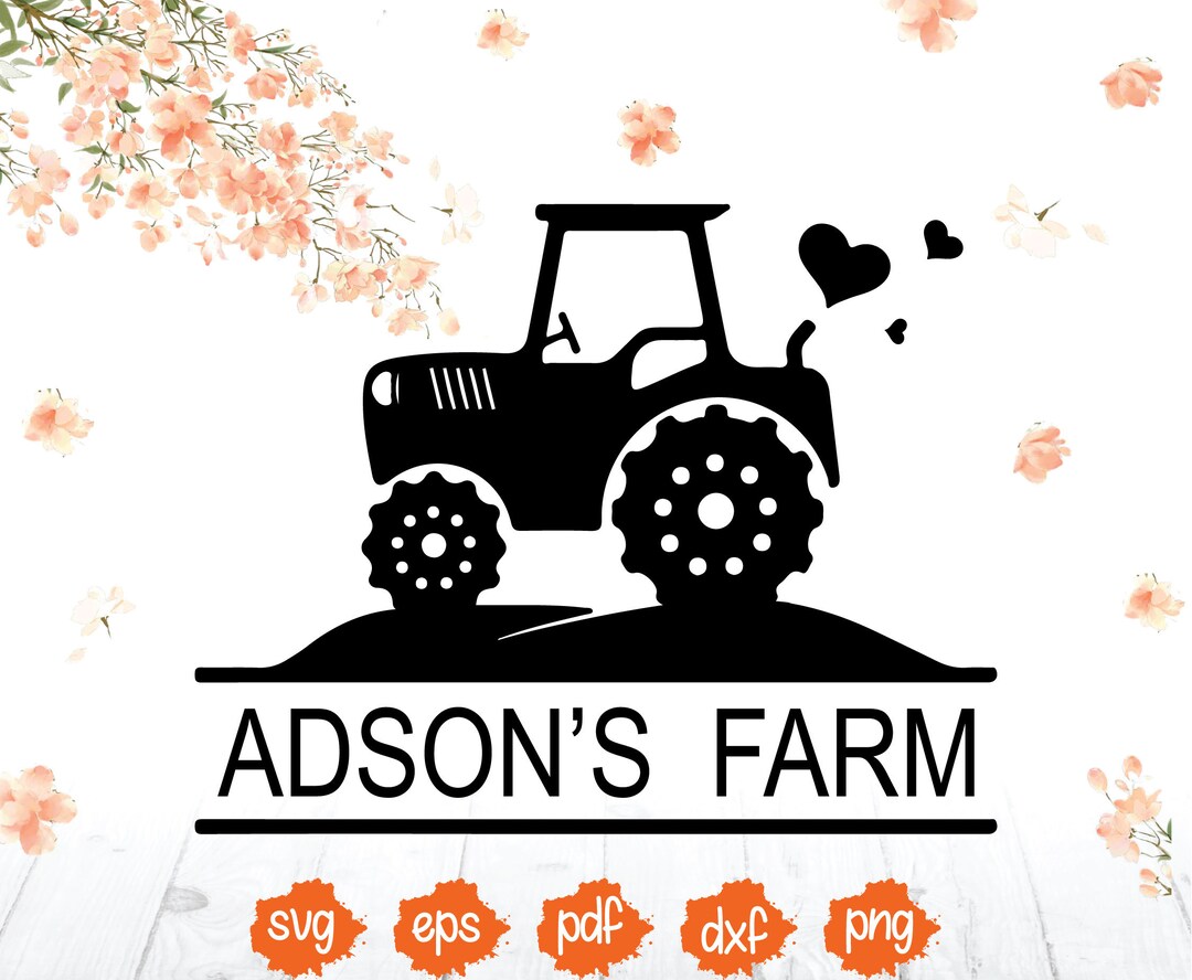 Tractor Monogram Svg, Farmer Monogram Svg, Farm Svg, Farmer Svg ...