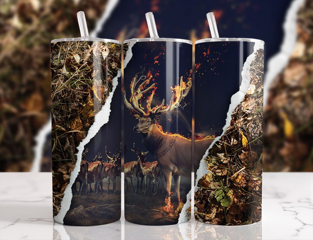 Fire Hunting Deer Camouflage Natural Split Sublimation Designs ...