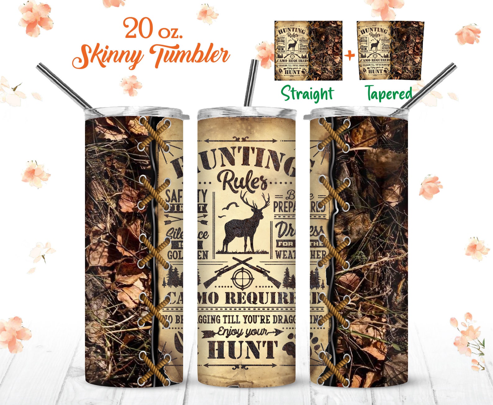 Hunting Rule Camo Hunt Sublimation Designs Downloads 20oz - Etsy
