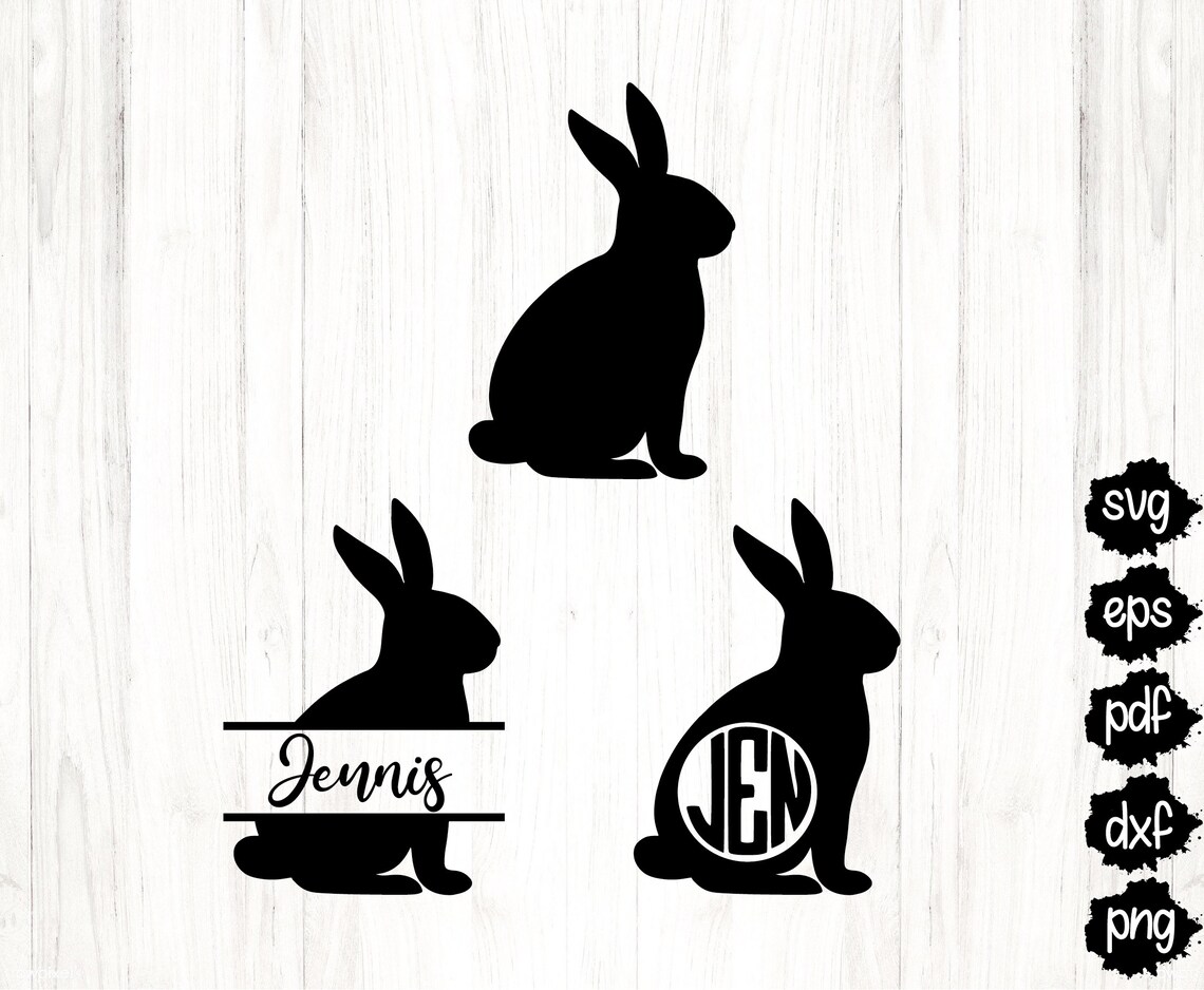 Easter Monogram svg Bunny Monogram svg Easter bunny svg | Etsy