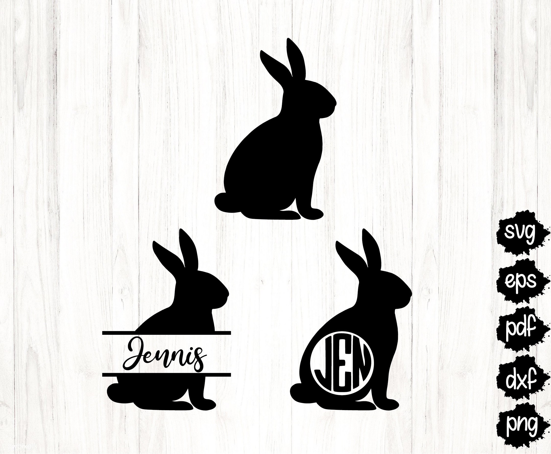 Easter Monogram svg Bunny Monogram svg Easter bunny svg | Etsy