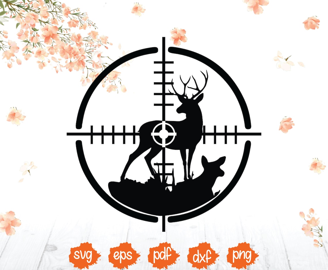 BUCK Deer Scope Bullseye Crosshairs Moose Hunting Rifle Prey | Etsy