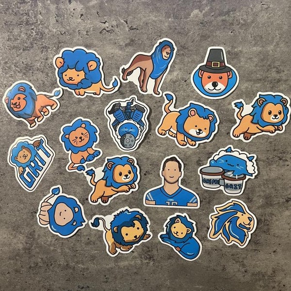Detroit Lions Stickers - Etsy