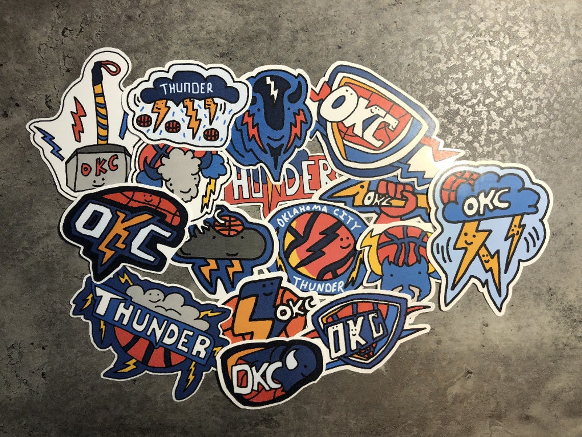 OKC Thunder Corndoggy Stickers 21 Season - Etsy