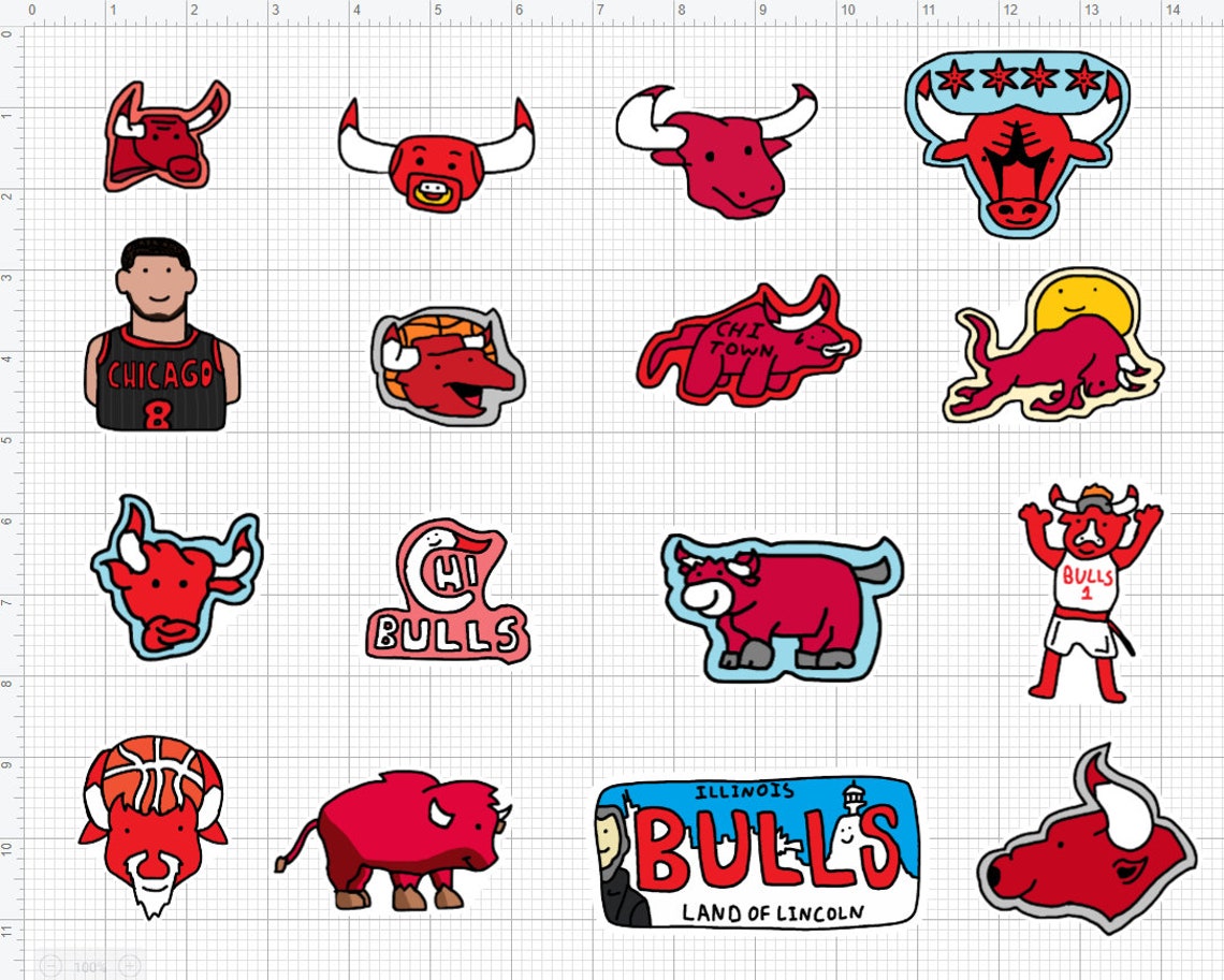 Chicago Bulls '21 Corndoggy Stickers | Etsy