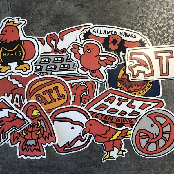 Atlanta Hawks Stickers - Etsy