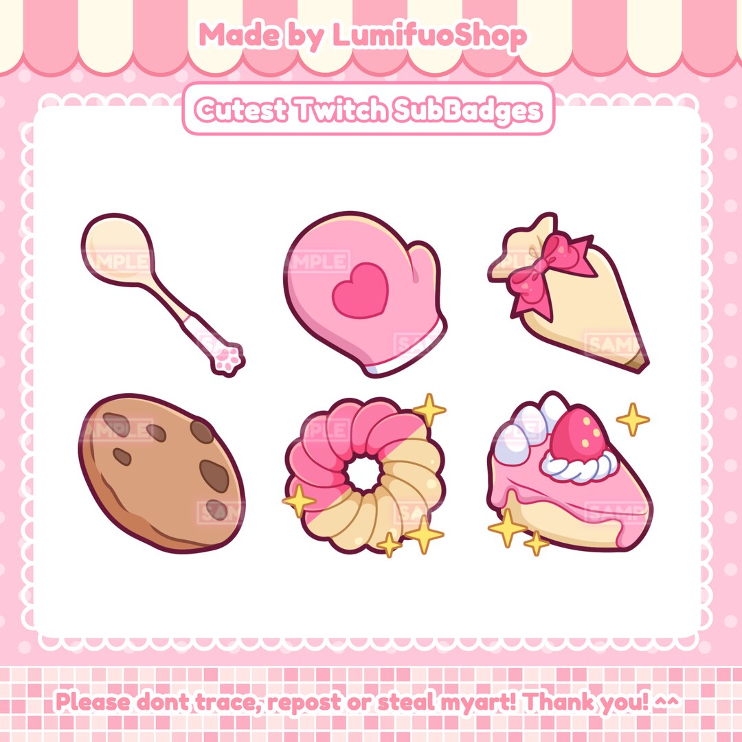 Twitch Sub Badges / Bit Badges Sweet Desserts Twitch Badges - Etsy